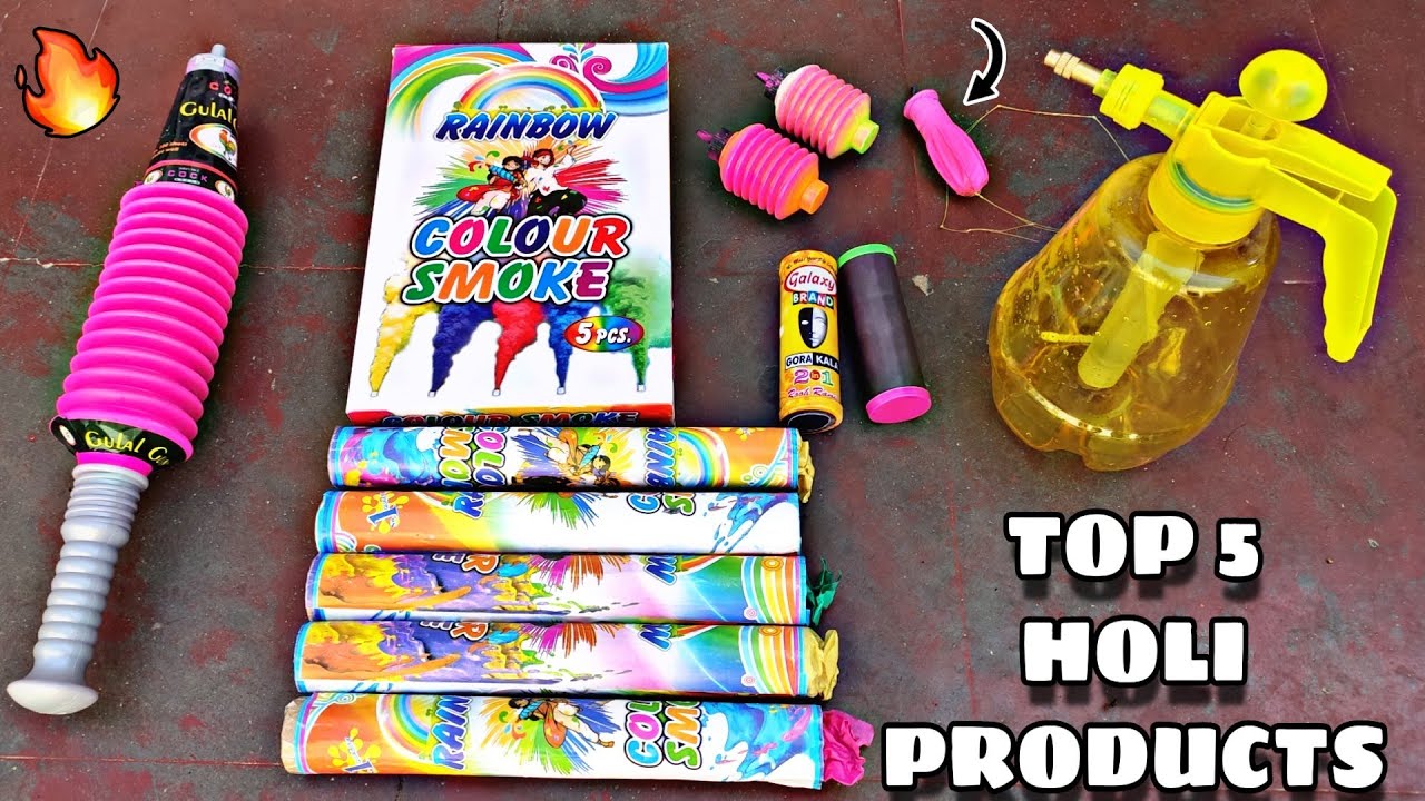 Top 5 Holi Products 2020 | Holi Products Testing | Holi Stash Testing ...