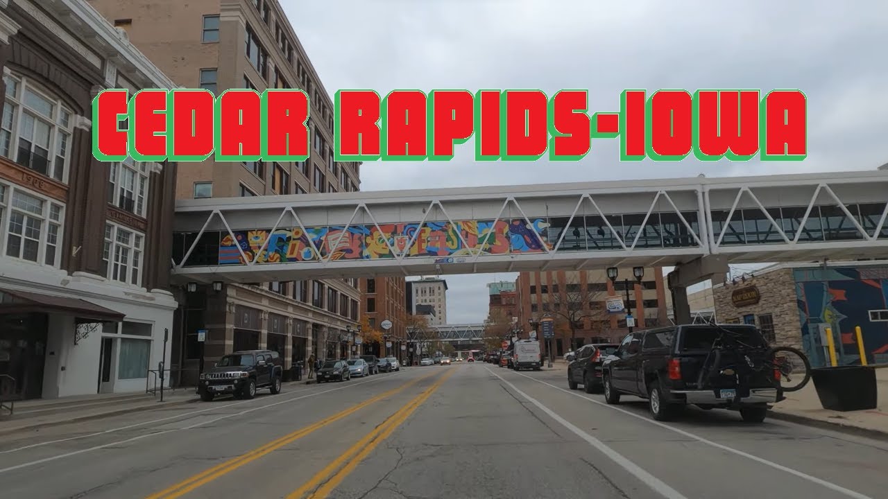 Cedar Rapids, Iowa Downtown Drive - [4k] - YouTube