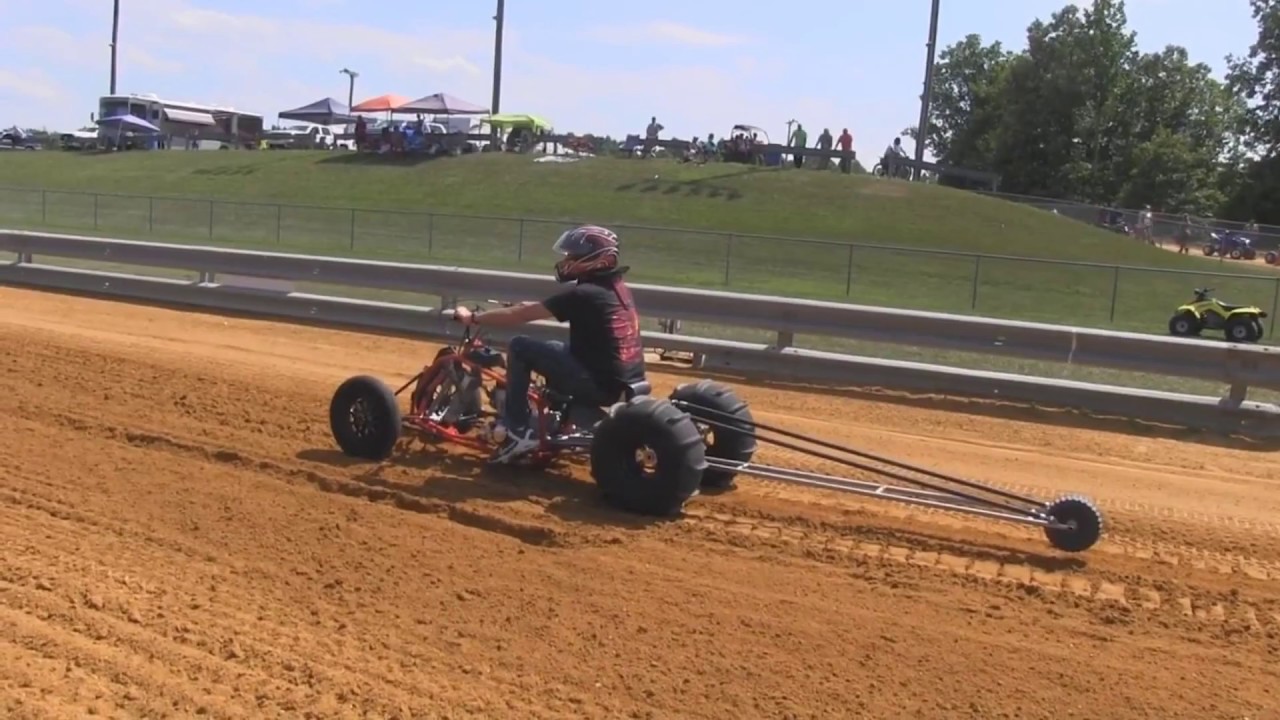 Sr. on Honda TRX450R 300' Drag Racing - Newtown VA, July 2017 - YouTube