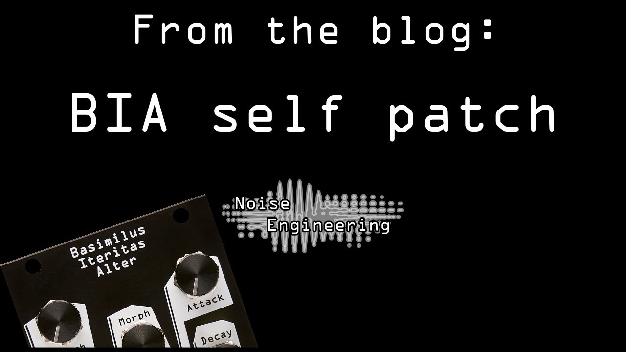 Blog: BIA self patch - YouTube