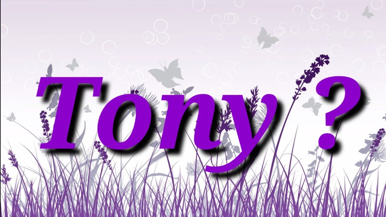 Tony Name Wallpaper