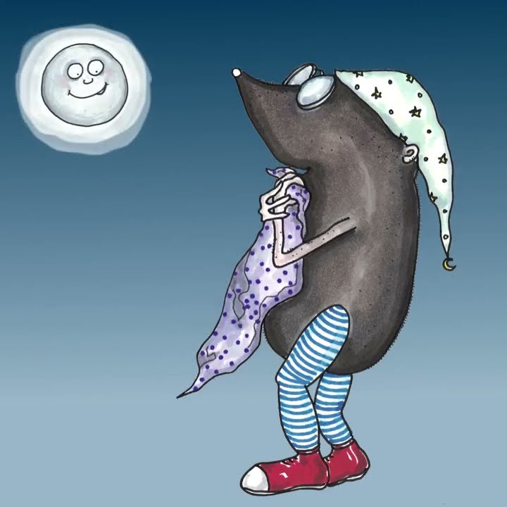 Nighty night #mole #moon #drawing #goodnight #sleep #dream - YouTube