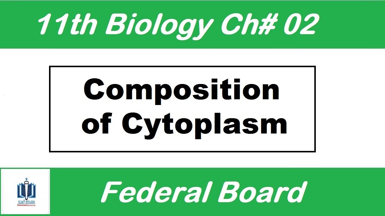Composition of protoplasm Ch.2 || Class 11 Biology fbise || Ilmi Stars ...