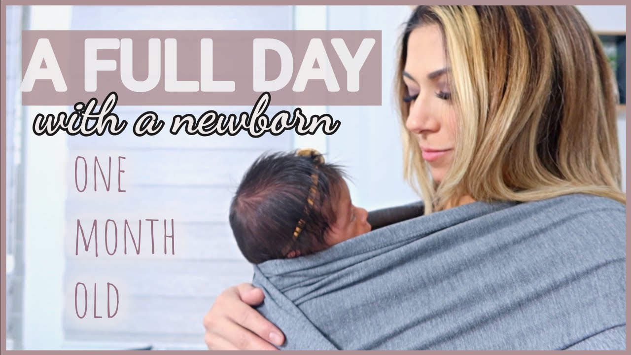 A FULL DAY WITH A NEWBORN - EXCLUSIVELY BREASTFEEDING A ONE MONTH OLD ...