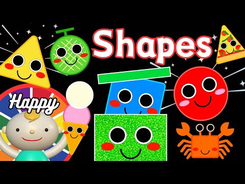 Baby Sensory 🌈Shapes🟢🔺🔷High Contrast, Visual Stimulation for Infants.
