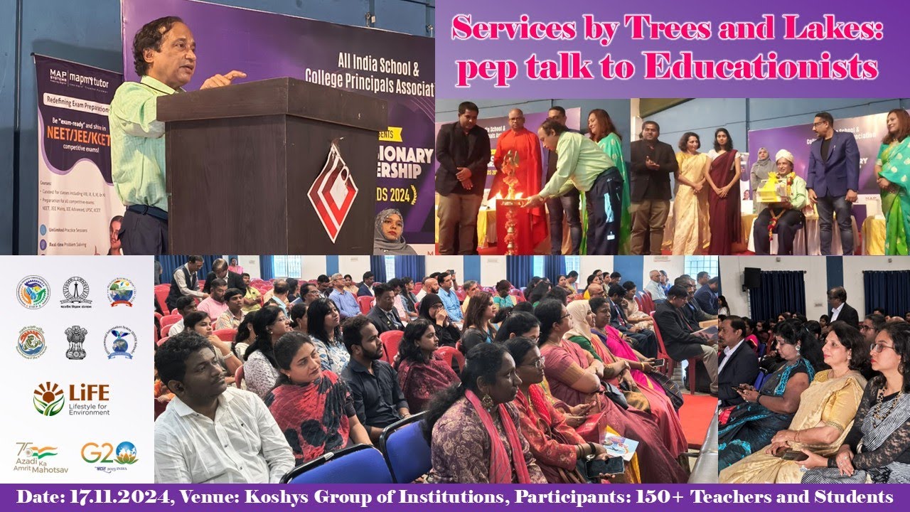 Services by Trees and Lakes : Pep talk to Educationists | TVR | Koshys ...
