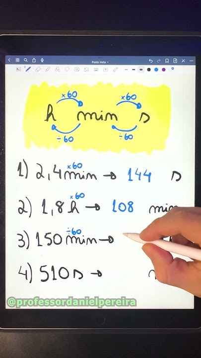 Como Fazer Transformação / Conversão de Unidades de Tempo (Horas ...