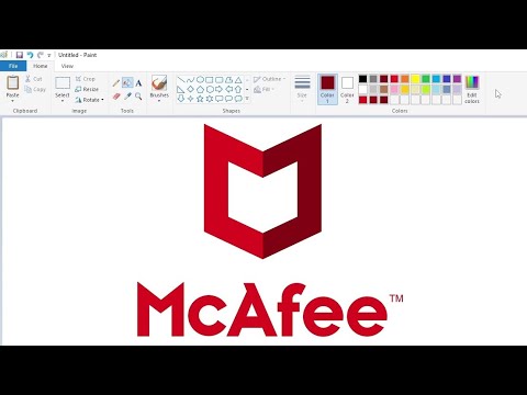 How to draw the McAfee logo using MS Paint | How to draw on your ...