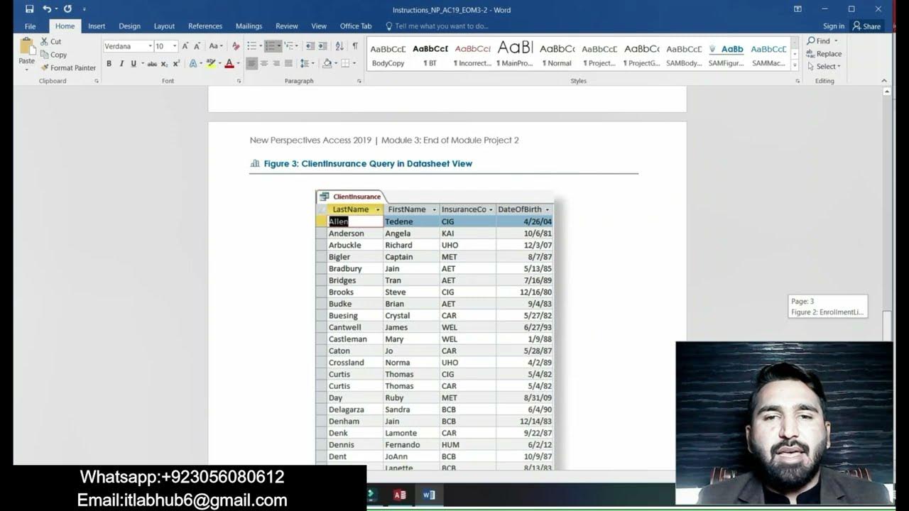 Access 2019 Module 3 End of Module Project 2 | Module 3 End of Module Project 2 - YouTube