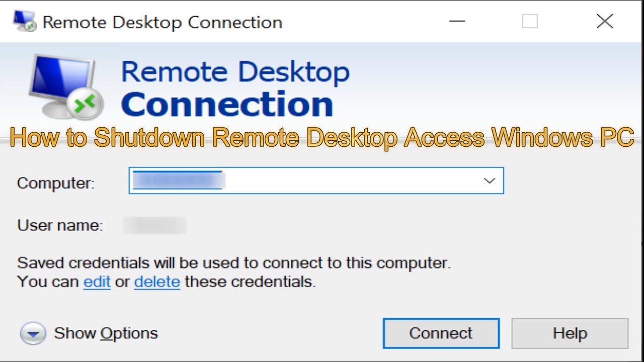 How to Shutdown Remote Desktop Computer - YouTube