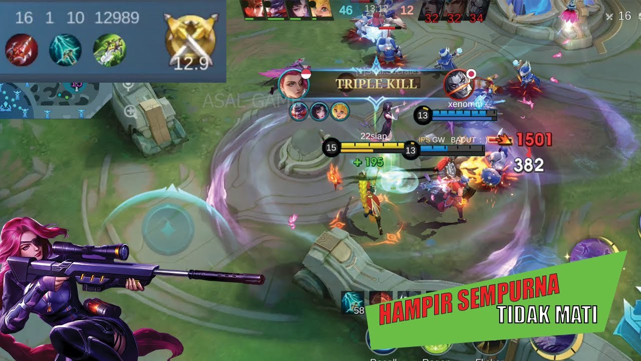 Lesley Terlalu Damage DI Late Game, Hampir Tidak Mati - YouTube