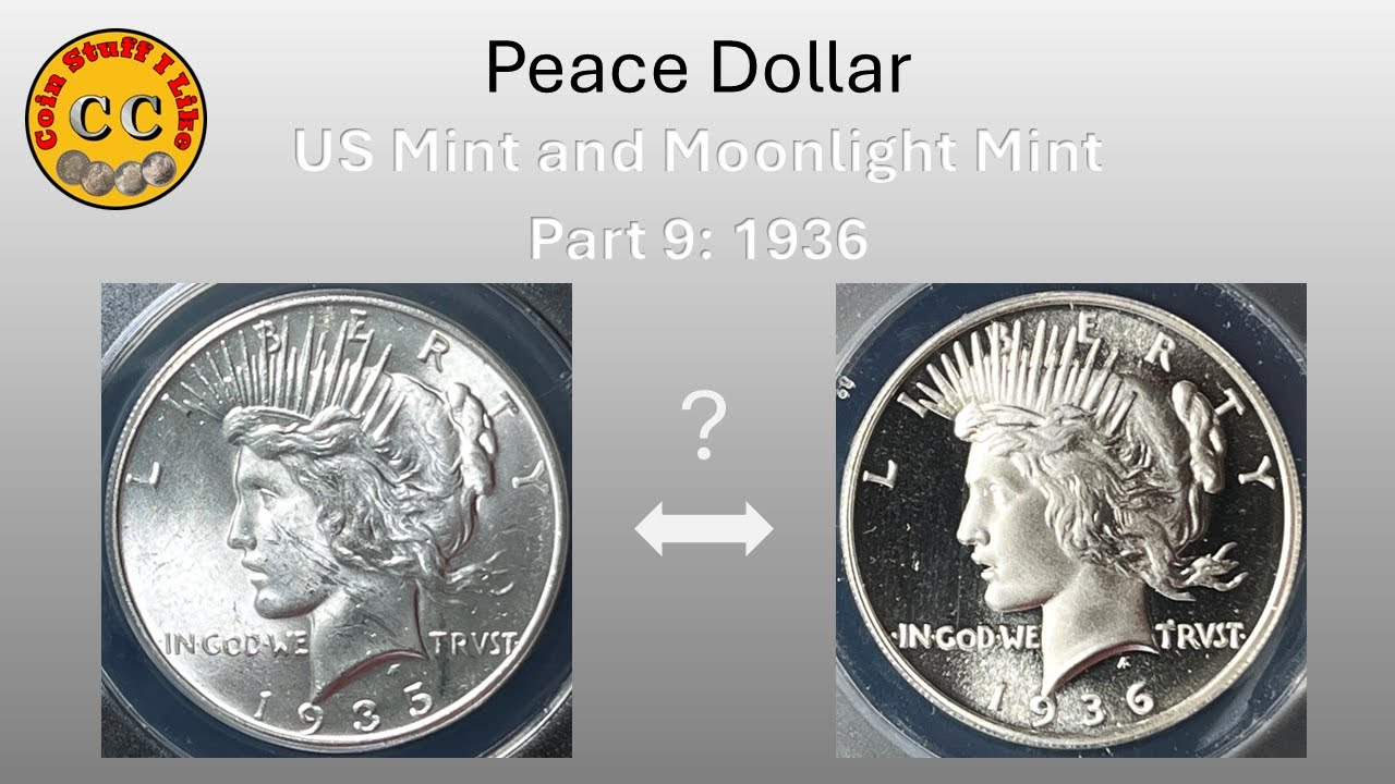Peace Dollar - US Mint and Moonlight Mint. Part 9: 1936. - YouTube