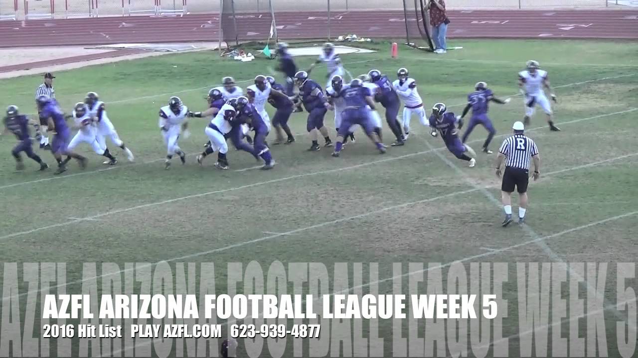 2016 week 5 Hit List Arizona Football League AzFL - YouTube