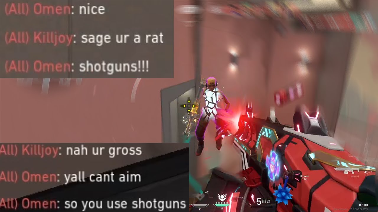Cursed Valorant Crosshairs with Shotguns makes enemies mald - YouTube