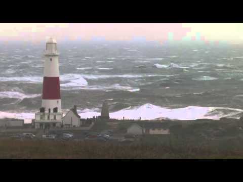 Storm frank portland bill lighthouse - YouTube