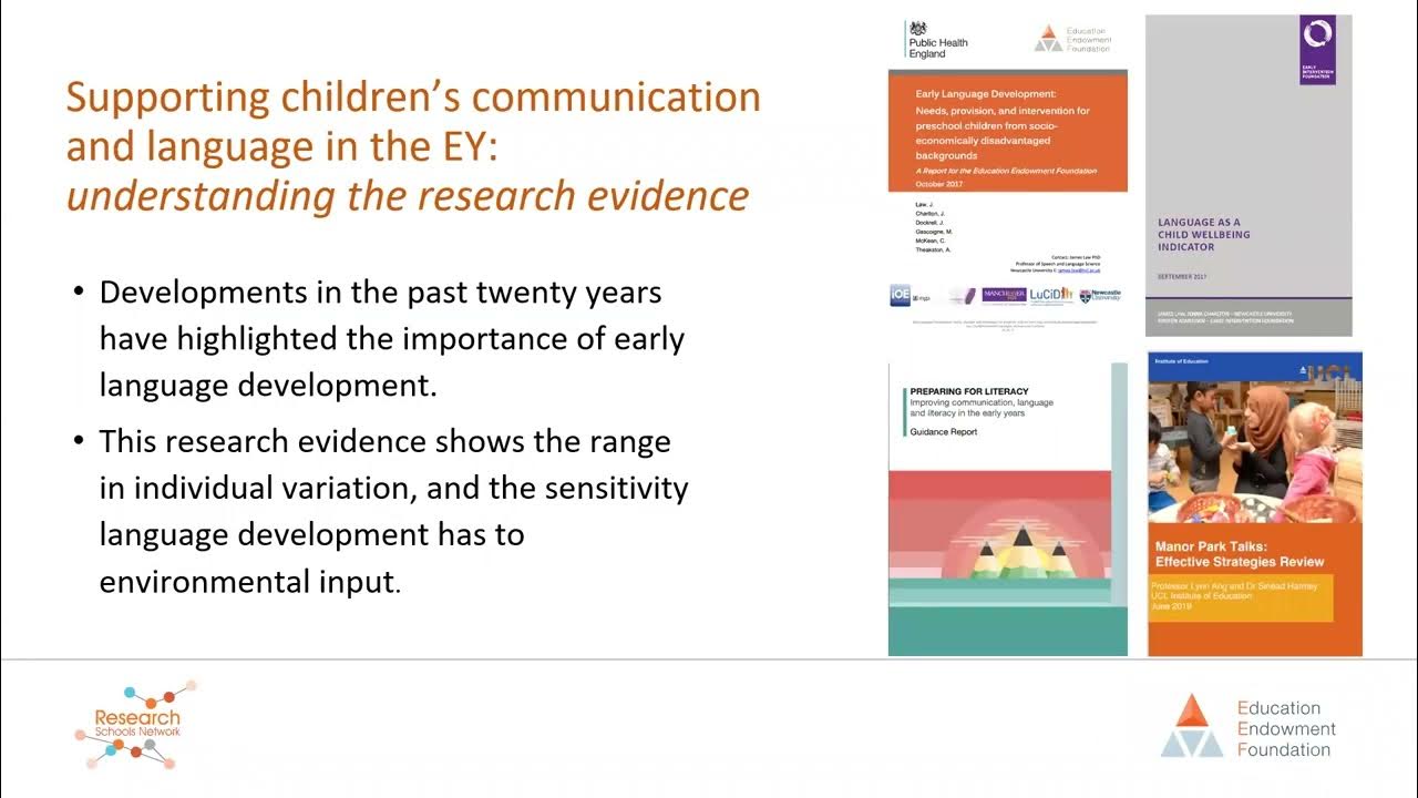 Supporting children's communication in the early years - YouTube