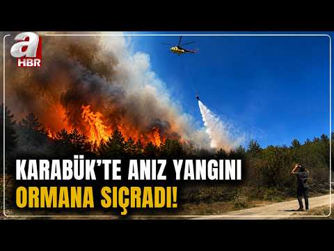 Karabük'te Otluk Alanda Çıkıp Ormana Sıçrayan Yangın Kontrol Altına Alındı | A Haber