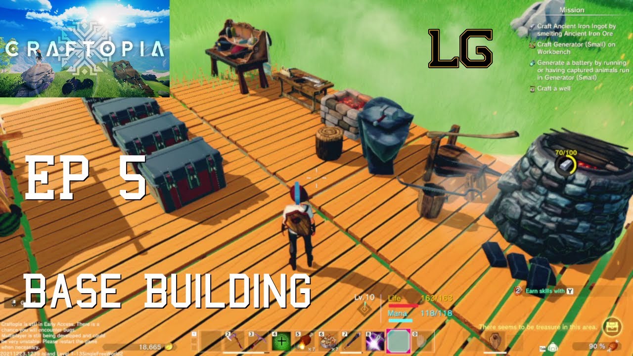 Starting To Build A Real Base - Let's Play Craftopia Ep 5 - YouTube