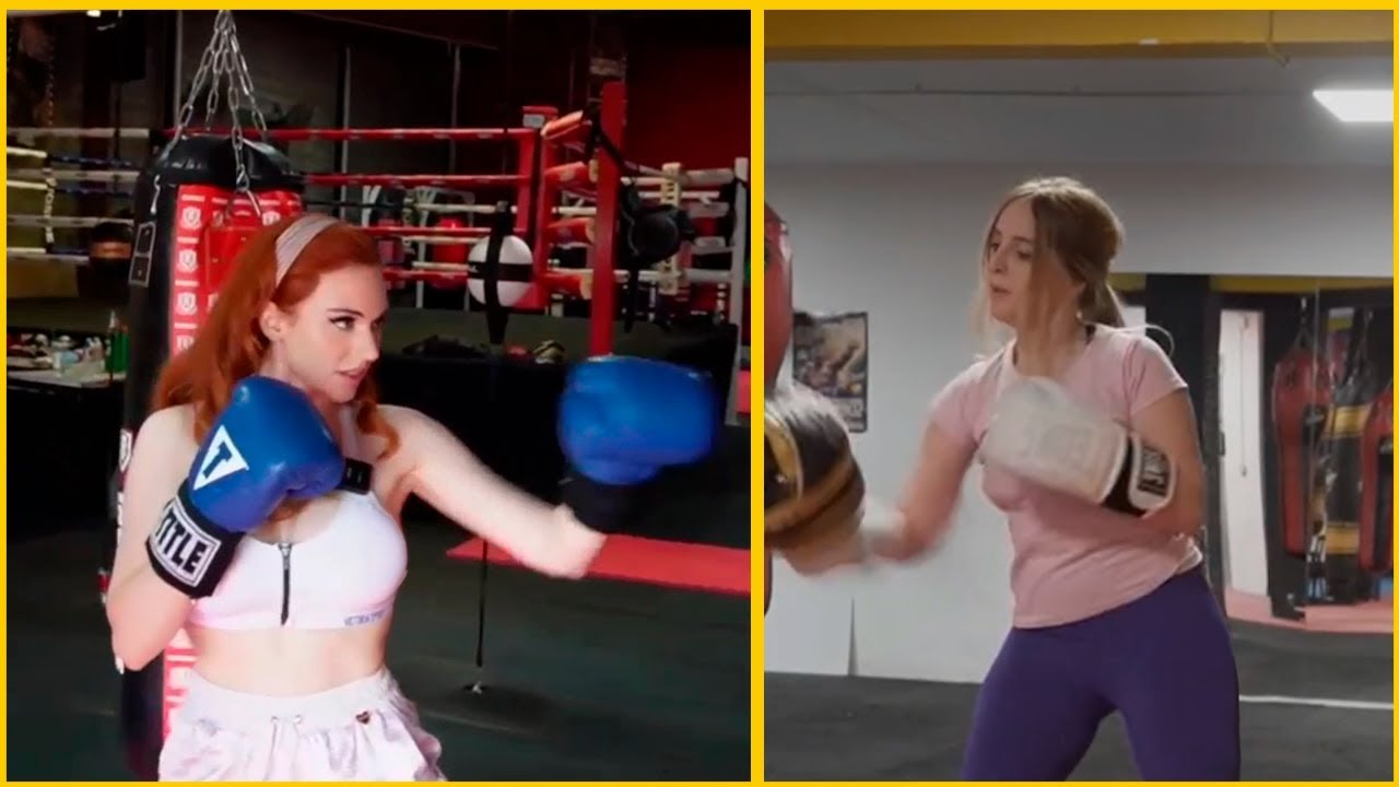 Primeros entrenamientos de Boxeo de Amouranth y Mayichi - YouTube