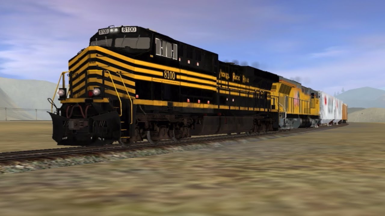 Trainz Driver 2 NS 8100 Leads UP Freight Train - YouTube