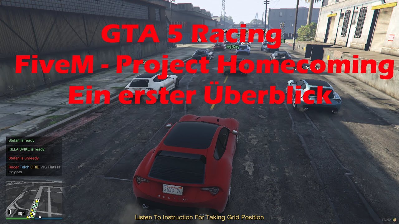 GTA 5 - FiveM Sauberes Racing - Ein erster Überblick - Server: Project Homecoming - YouTube