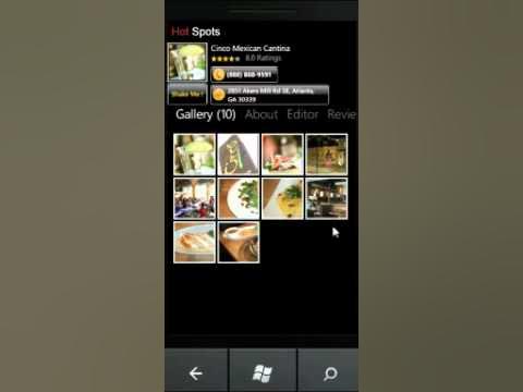 Hot Spots WP7 App - YouTube