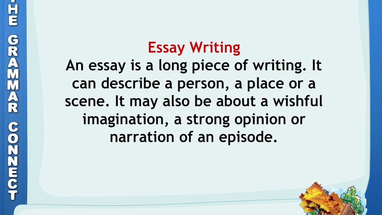 Essay Writing - Grammar for Class 6 - YouTube
