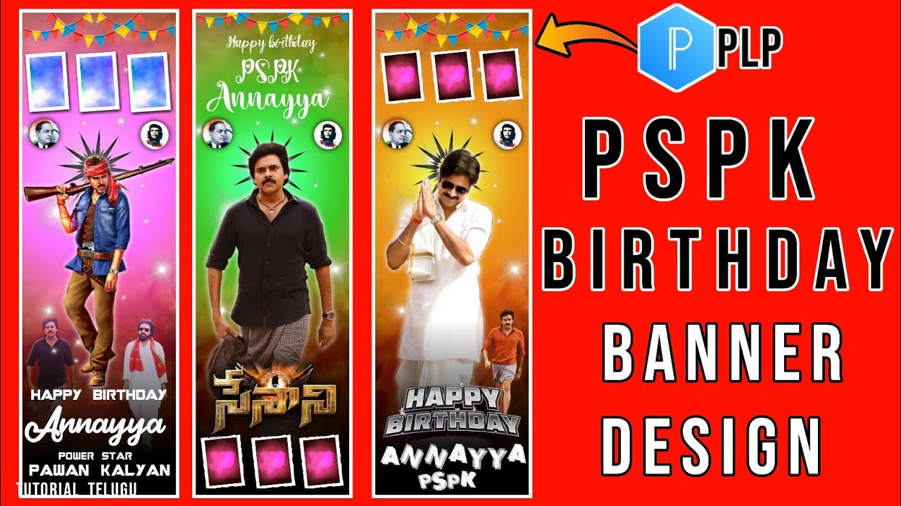 #pavankalyan birthday special 3+ banner design in mobile pspk birthday ...