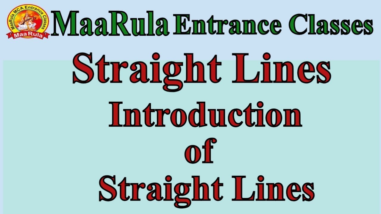 Introduction of Straight Lines || Straight Lines || Amit Katiyar - YouTube