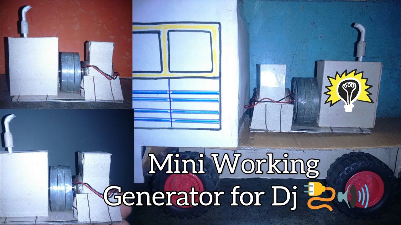 Working Generator for DJ || Small Electric Generator making at Home ...