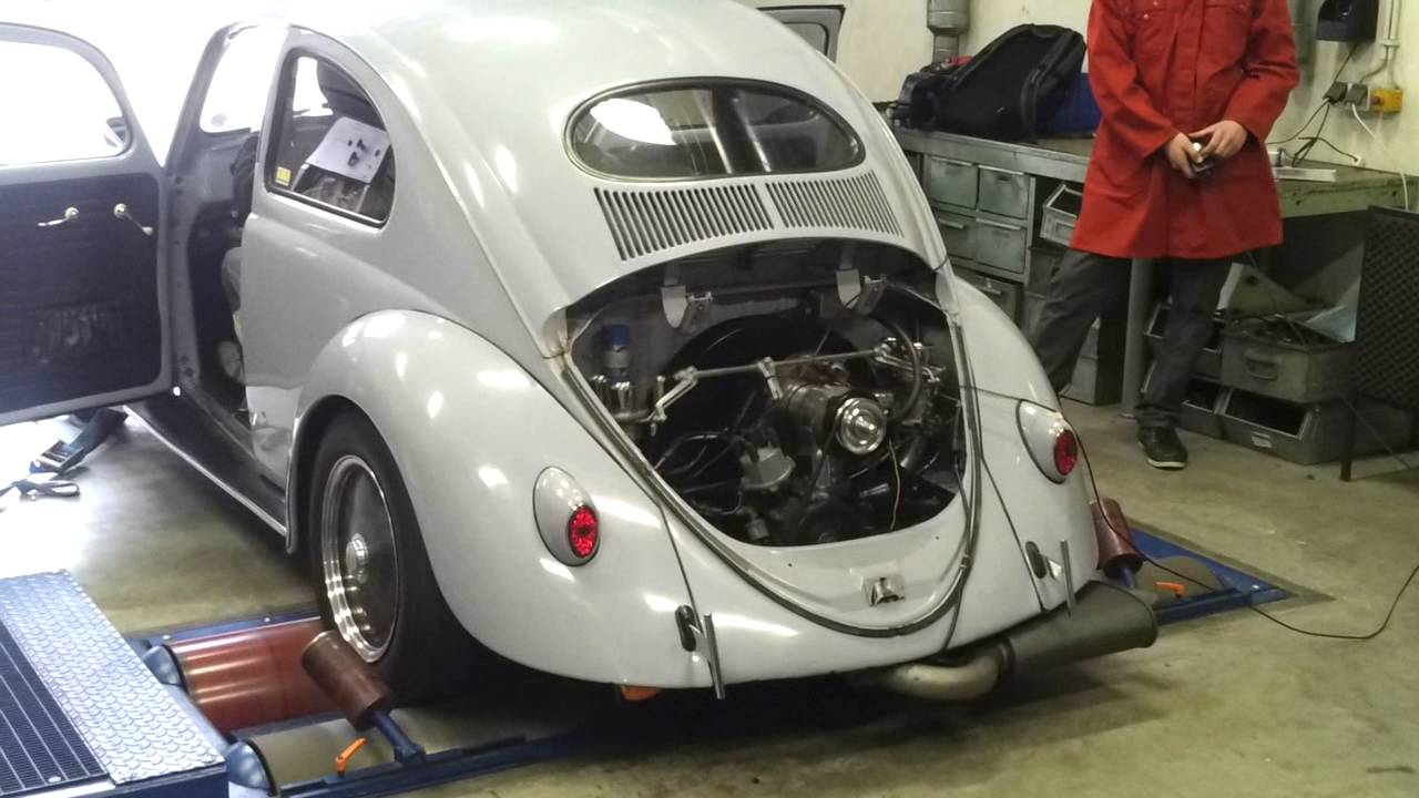 Vw bug 1679 cc type 1 dynorun. - YouTube