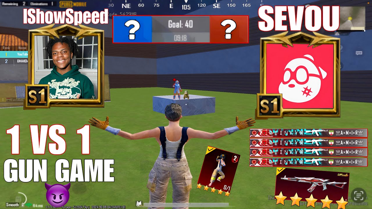 BEST FUNNY😂WOW GAMEPLAY WITH IShowSpeed AND SEVOU😱1VS1 GUN GAME DEATH ...