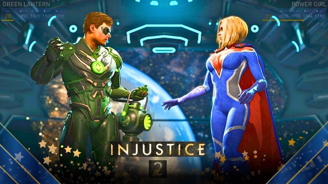 Injustice 2 - Green Lantern Vs. Power Girl - YouTube