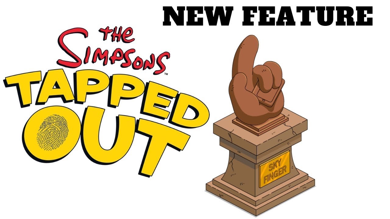 The Simpsons Tapped Out Sky Finger Monument Feature Review - YouTube