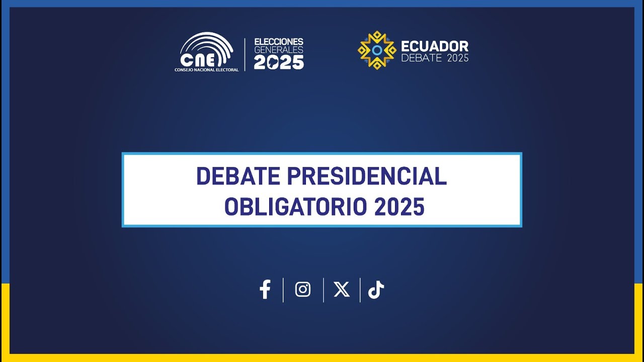 DEBATE PRESIDENCIAL OBLIGATORIO PRIMERA VUELTA - ELECCIONES GENERALES ...