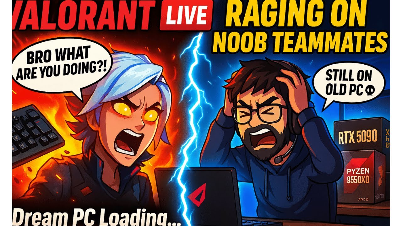 VALORANT LIVE 🔴 | Raging on Noob Teammates 😤💻 | Still Waiting for My ...