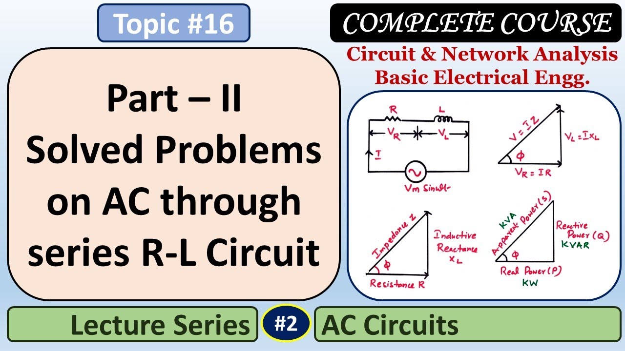 Part - II - Solved Problems on AC through series R-L Circuit - AC Circuits - Basic Electrical ...