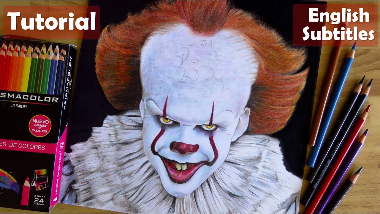 Cómo dibujar a Pennywise (ESO) PASO A PASO - Colores escolares - YouTube
