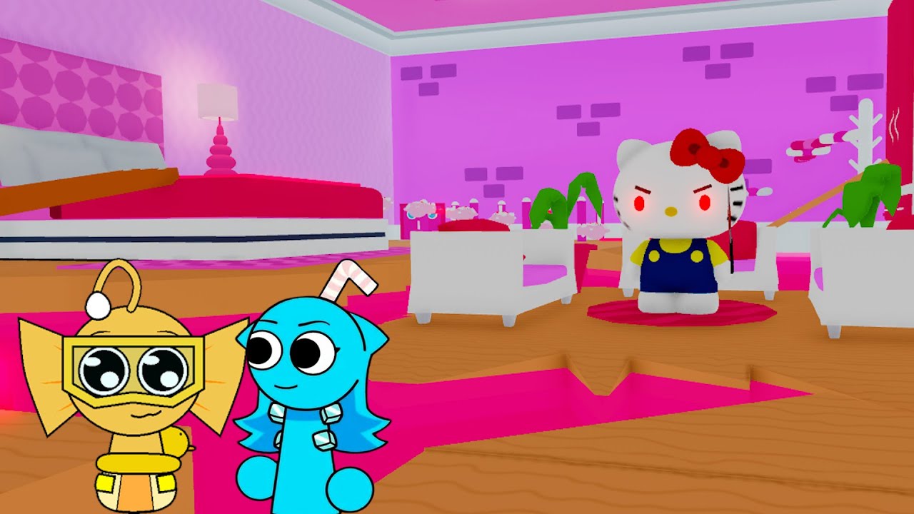 Sprunki Baby Bailey & Baby Aqua Played Escape The Hello Kitty House in ...