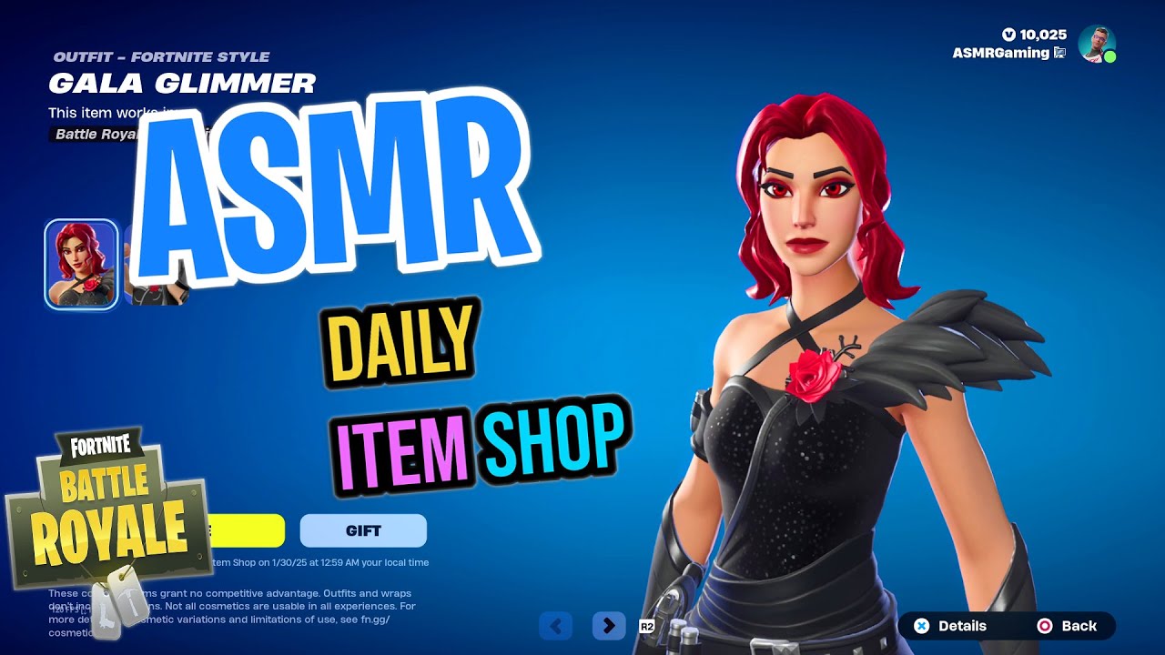 ASMR Fortnite NEW Gala Glimmer Skin! Daily Item Shop 🎮🎧 Relaxing ...