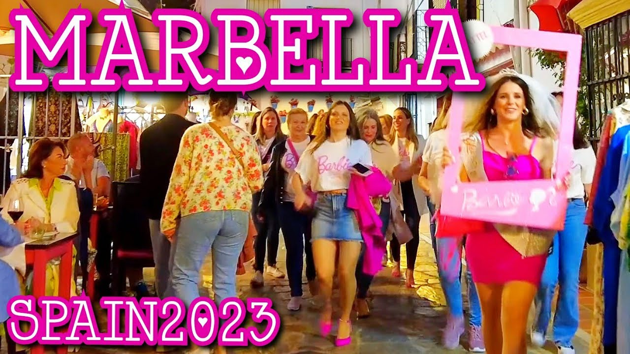 Marbella Spain 🇪🇦 Beautiful Old Town Night Walk Epic Lights April 2023 ...