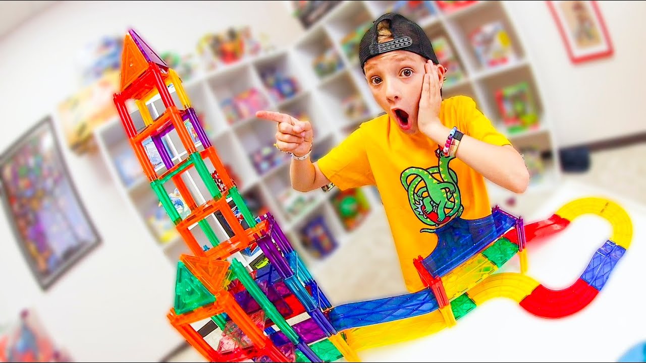 Father & Son BIGGEST MAGNET TOWER EVER ATTACK! - YouTube