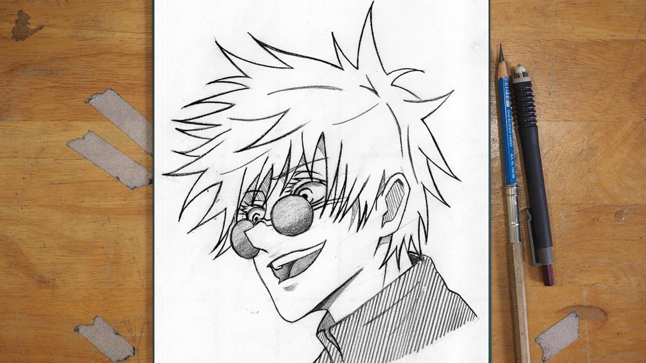 How to Draw Gojo Satoru from Jujutsu Kaisen | Anime Drawing - YouTube