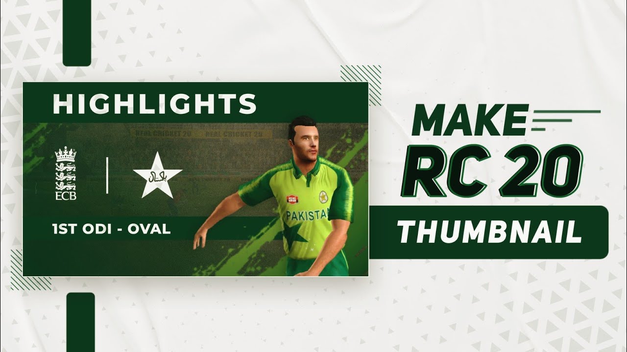 How to Make Real Cricket 20 Thumbnail | Cricket Thumbnail for Cricket ...