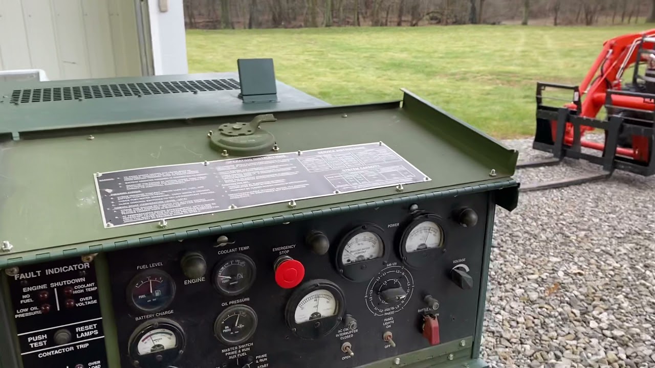 Military diesel generator demo - MEP-802A - YouTube