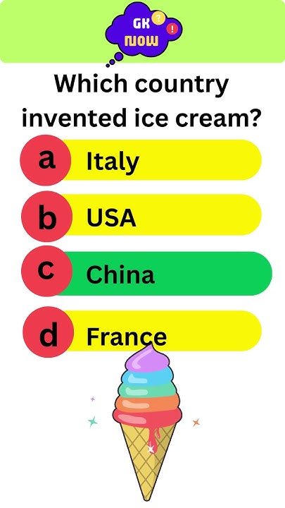 Do you Know, Which country invented ice cream? #facts #gk #shorts #youtubeshorts #shortsfeed # ...