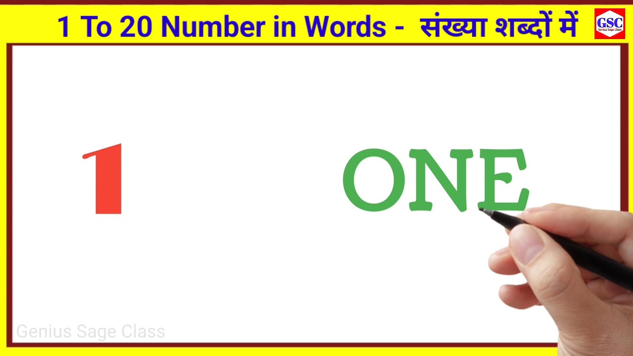 1 to 20 Spelling | One to Twenty Spelling in English | Counting 1 to 20 ...