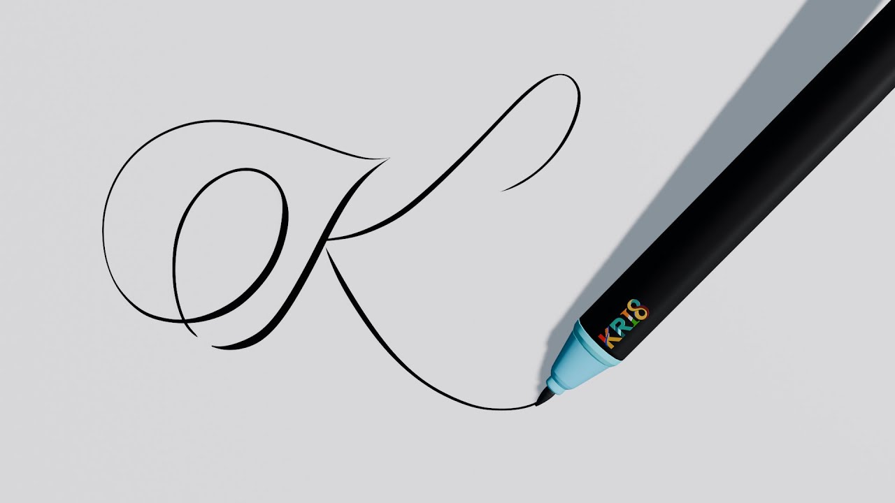 How To Draw Stylish Calligraphy Letter K | Master The Art Of Letter K ...