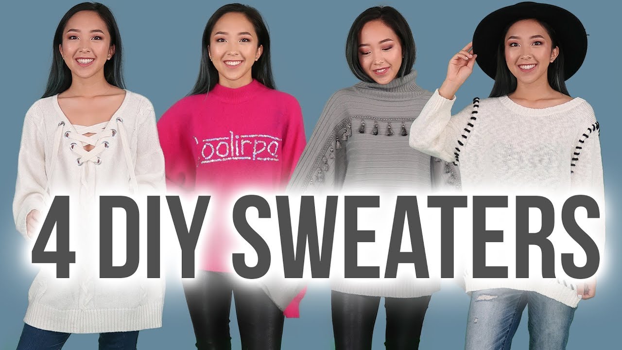 4 WAYS TO UPCYCLE SWEATERS | Hand Sewing DIYs - YouTube