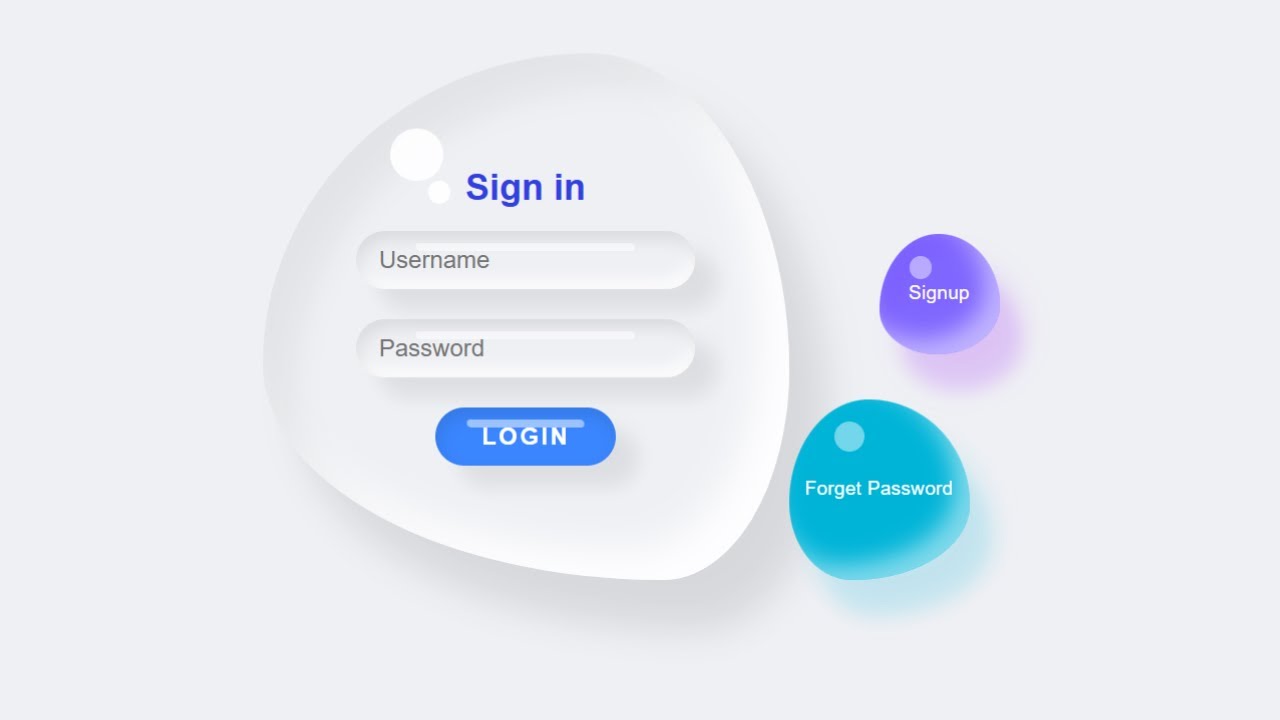 Water Drop Login Form Using HTML & CSS – Stunning Animated UI Design ...